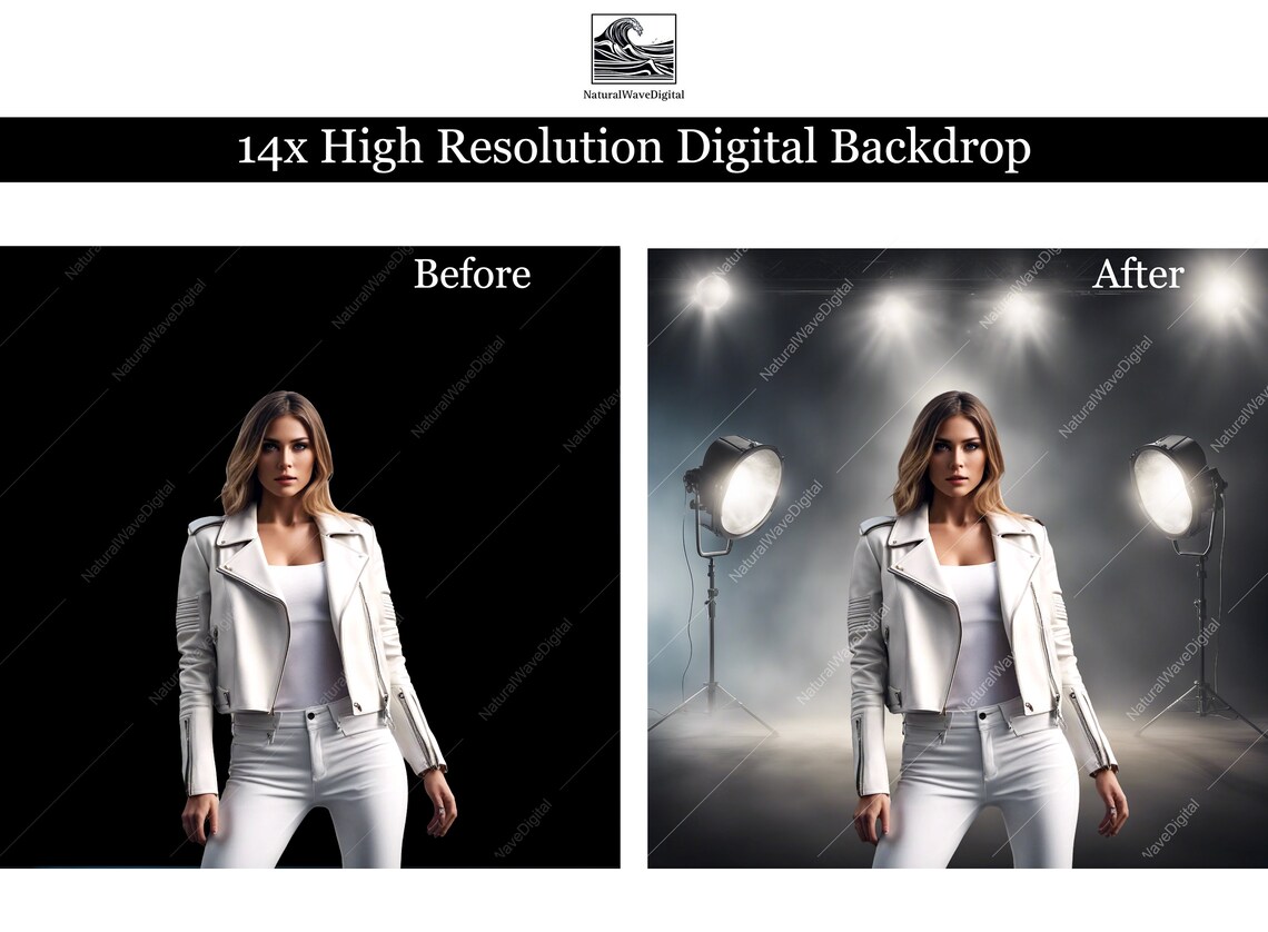 14 Fog Spotlight Scene Backdrop, Spotlight Overlays, Studio Photography ...