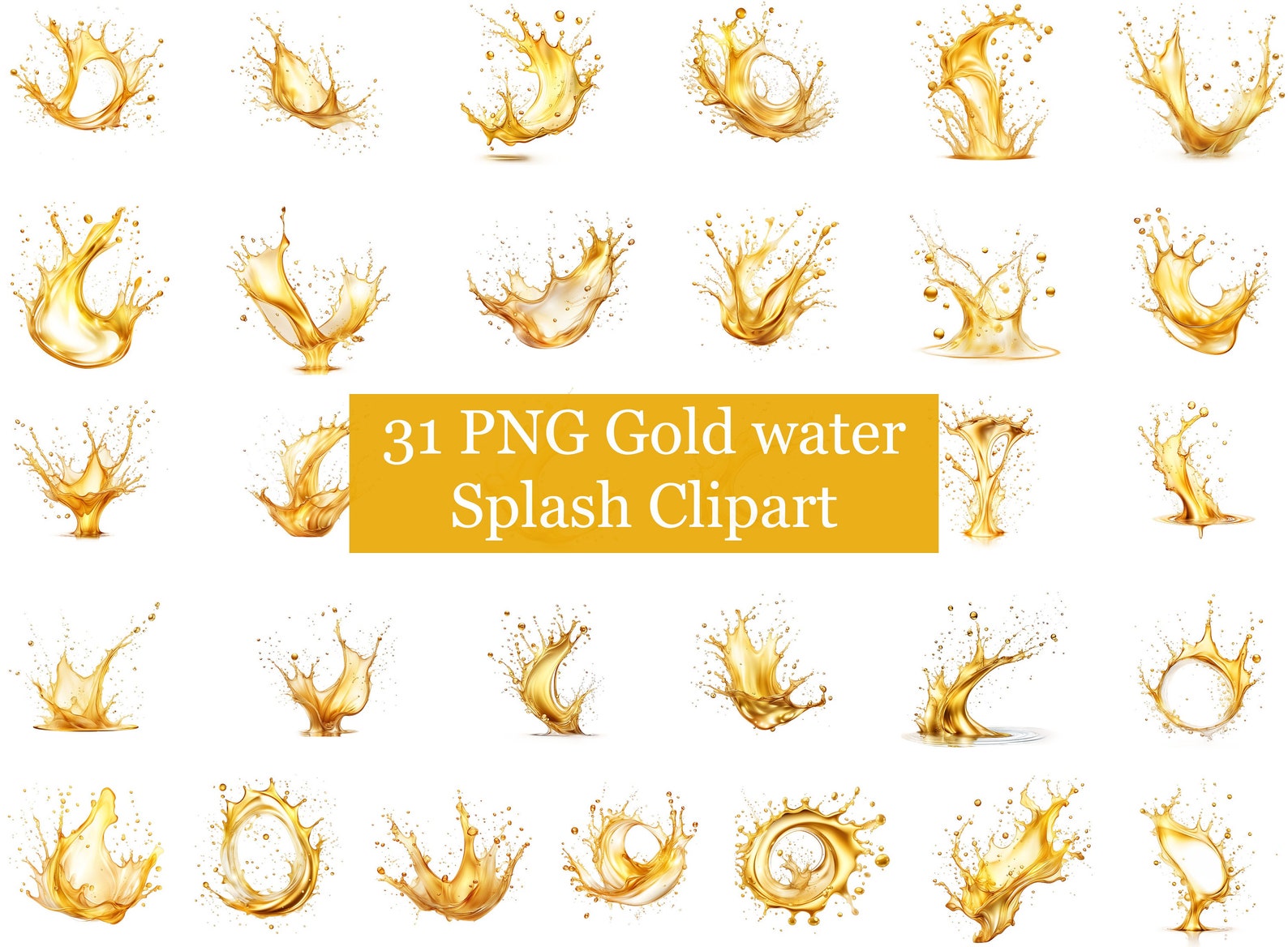 31 PNG Gold Water Splash Clipart, Water Splash Overlays, Drop Splashes ...