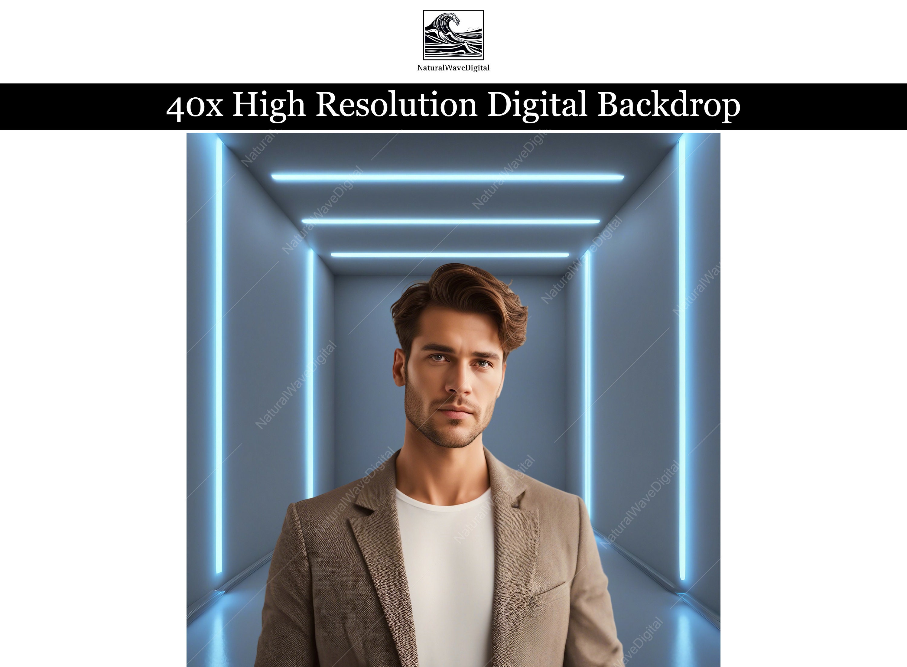 40x Neon Light Photo Studio Backdrops, Neon Light Digital Backgrounds ...