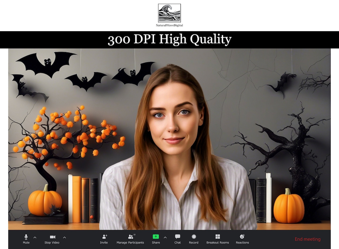 20 Halloween Zoom Virtual Backgrounds, Zoom Office Background , Virtual ...
