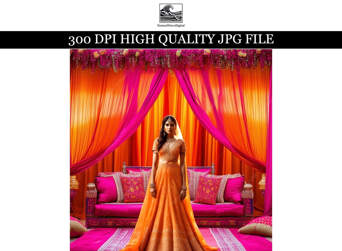 16x Indian Style Wedding Backdrops,hues of India Backdrops,wedding ...