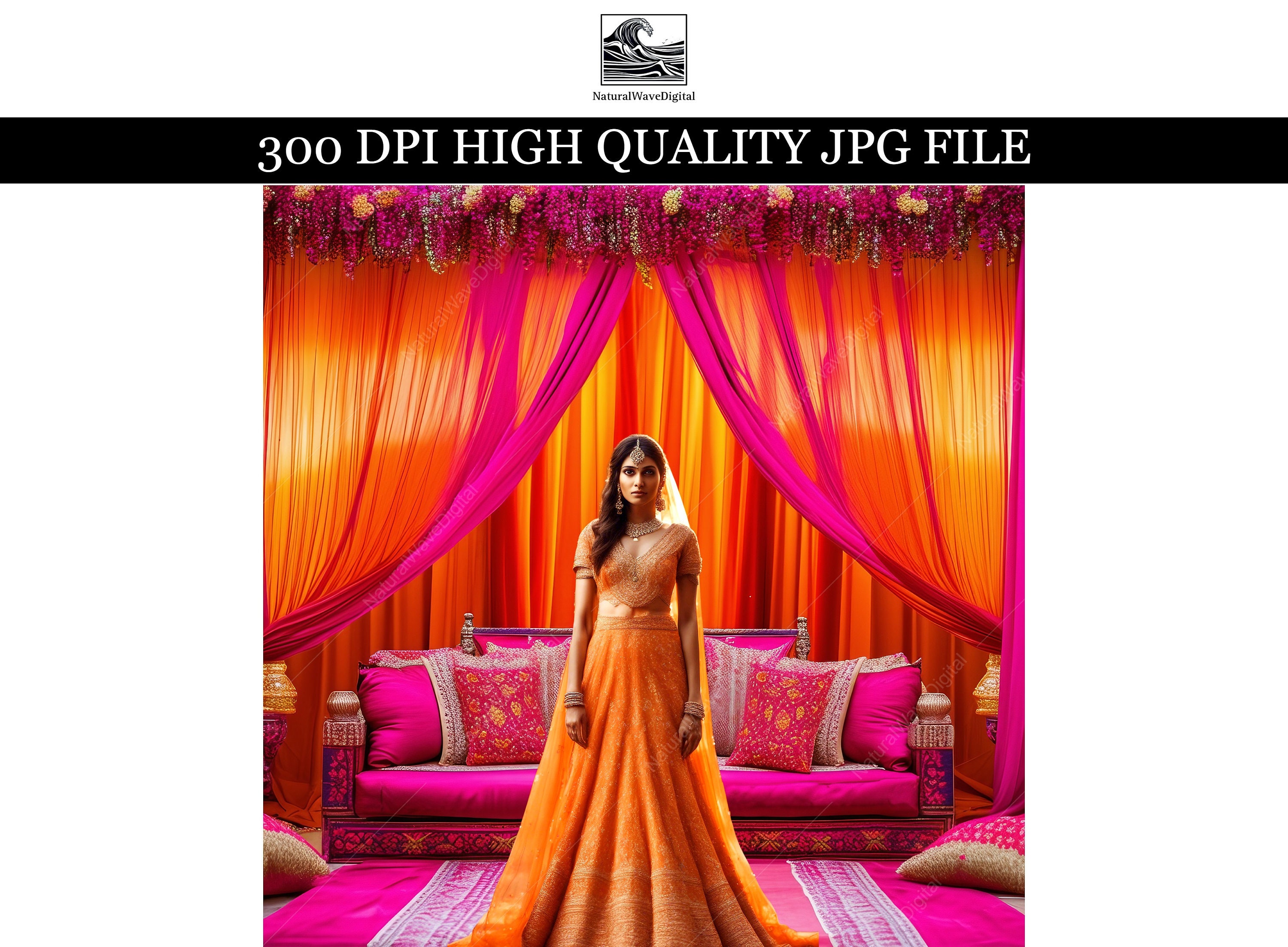 16x Indian Style Wedding Backdrops,hues of India Backdrops,wedding ...