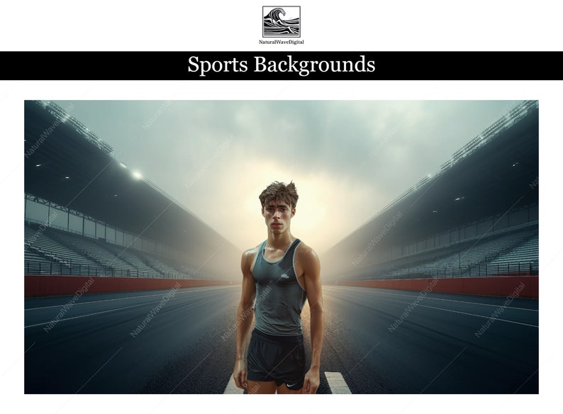 19 Foggy Track Road Digital Backdrops,track Backdrop,sports School ...