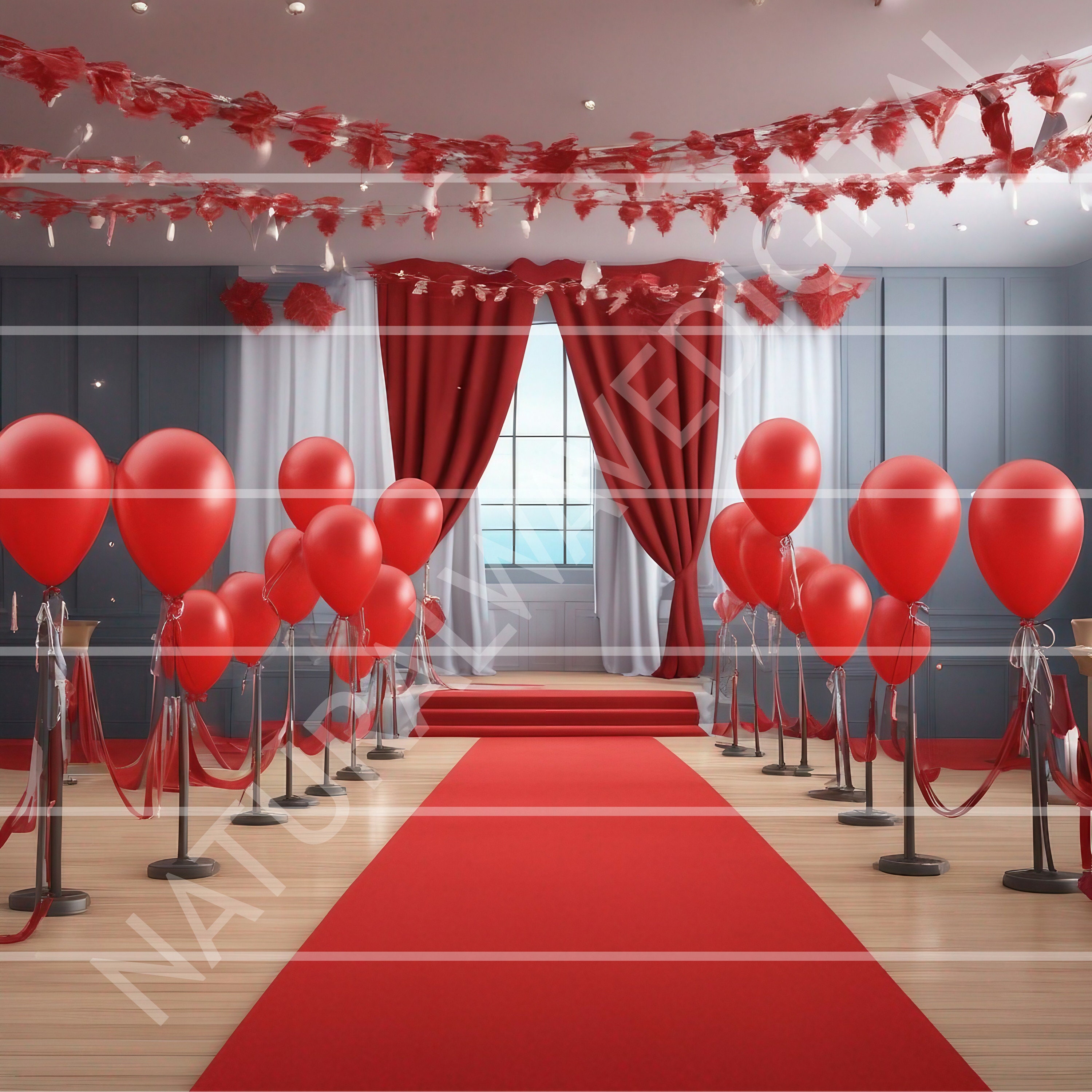 29 Red Carpet and Balloon Graduation Backdrop , Balloons Backdop ...