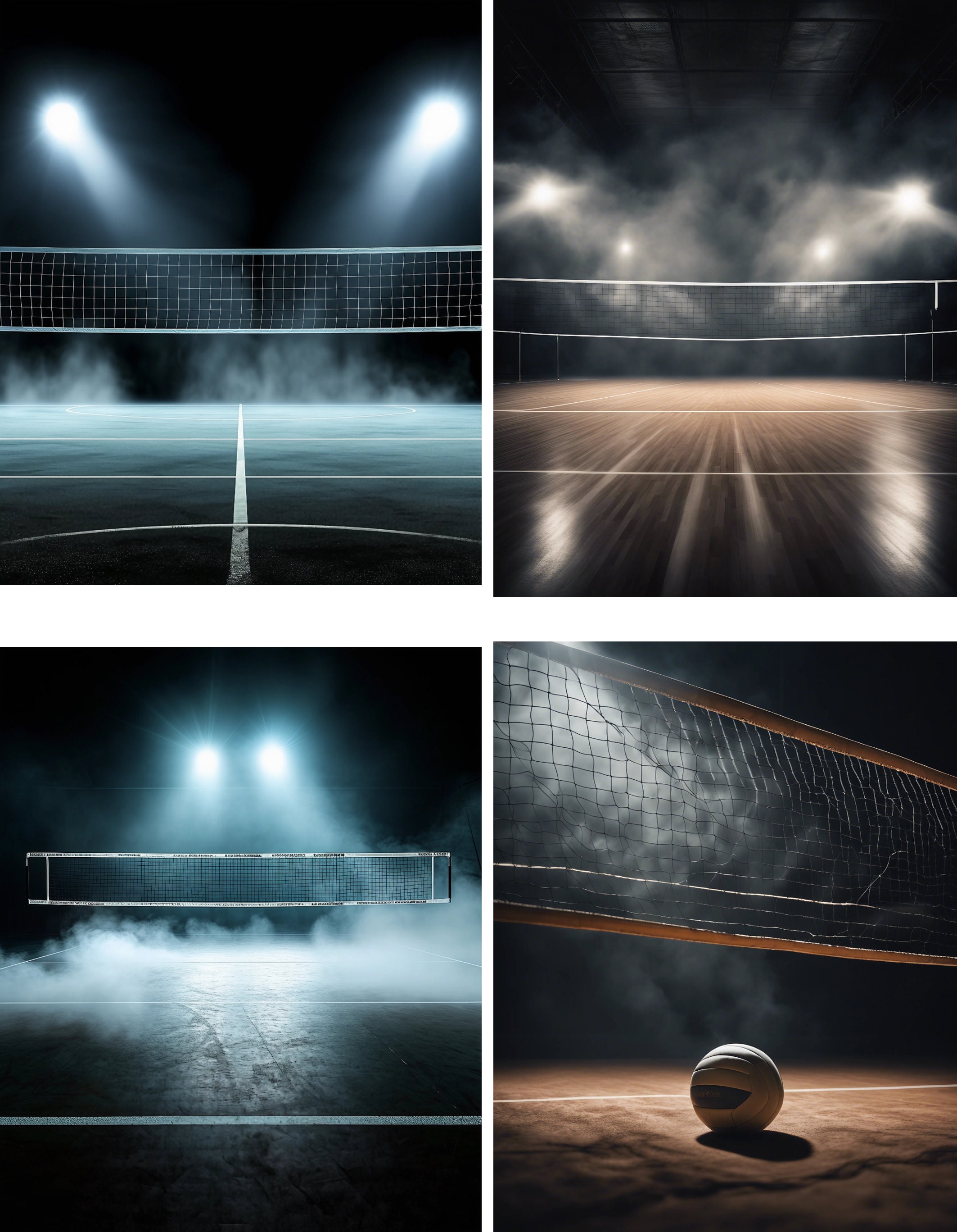 42 Smoky Volleyball Court Backdrops, Volleyball Digital Backdrops ...