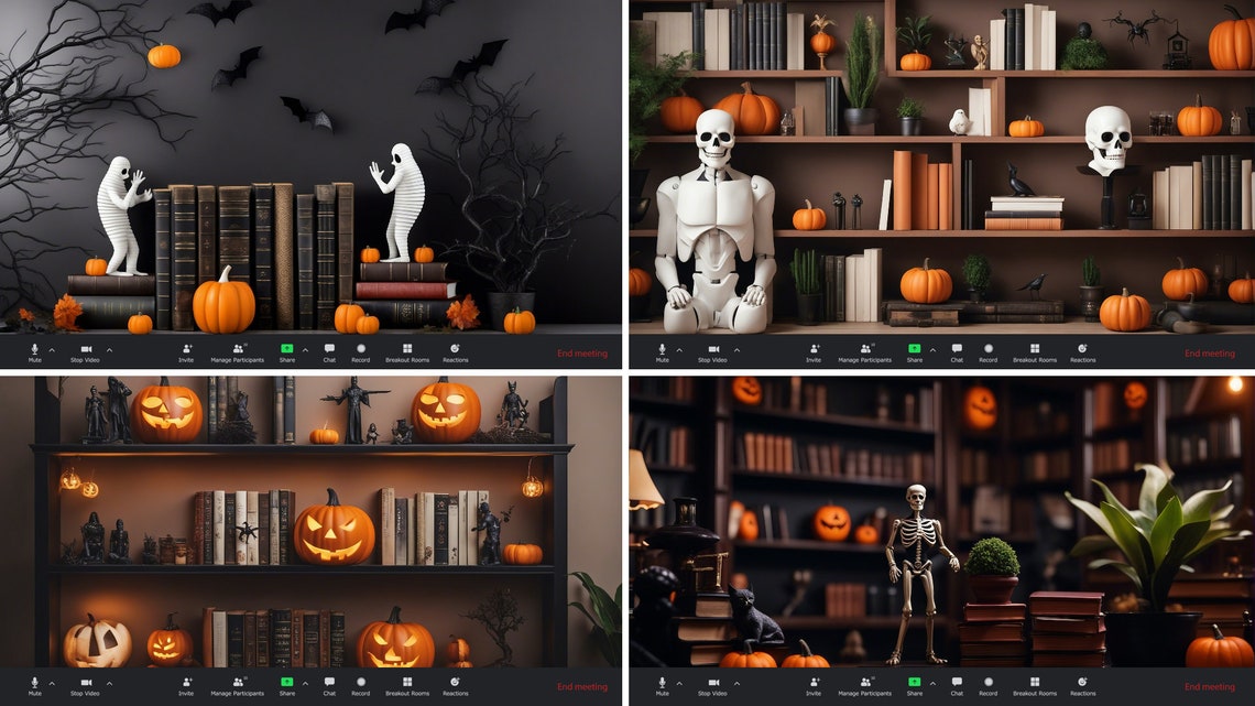 20 Halloween Zoom Virtual Backgrounds, Zoom Office Background , Virtual ...