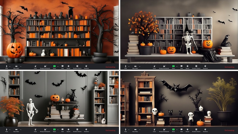 20 Halloween Zoom Virtual Backgrounds, Zoom Office Background , Virtual ...