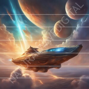 45 Fantasy Spaceship Backdrops , Spaceship Backgrounds , Digital ...