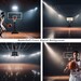 20 Basketball Court Spotlight Backdrops, Basketball Digital Backdrop ...