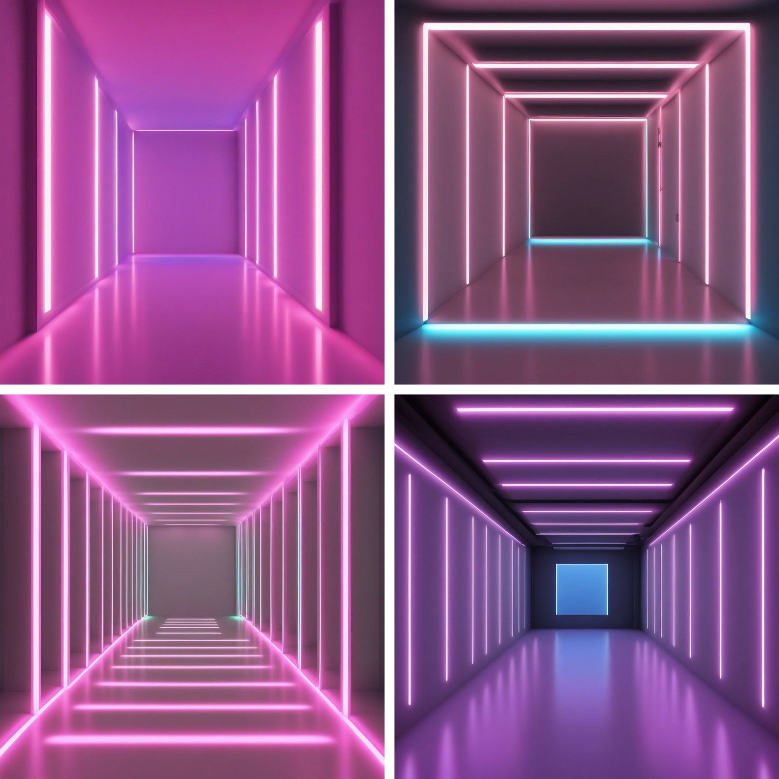 40x Neon Light Photo Studio Backdrops, Neon Light Digital Backgrounds ...