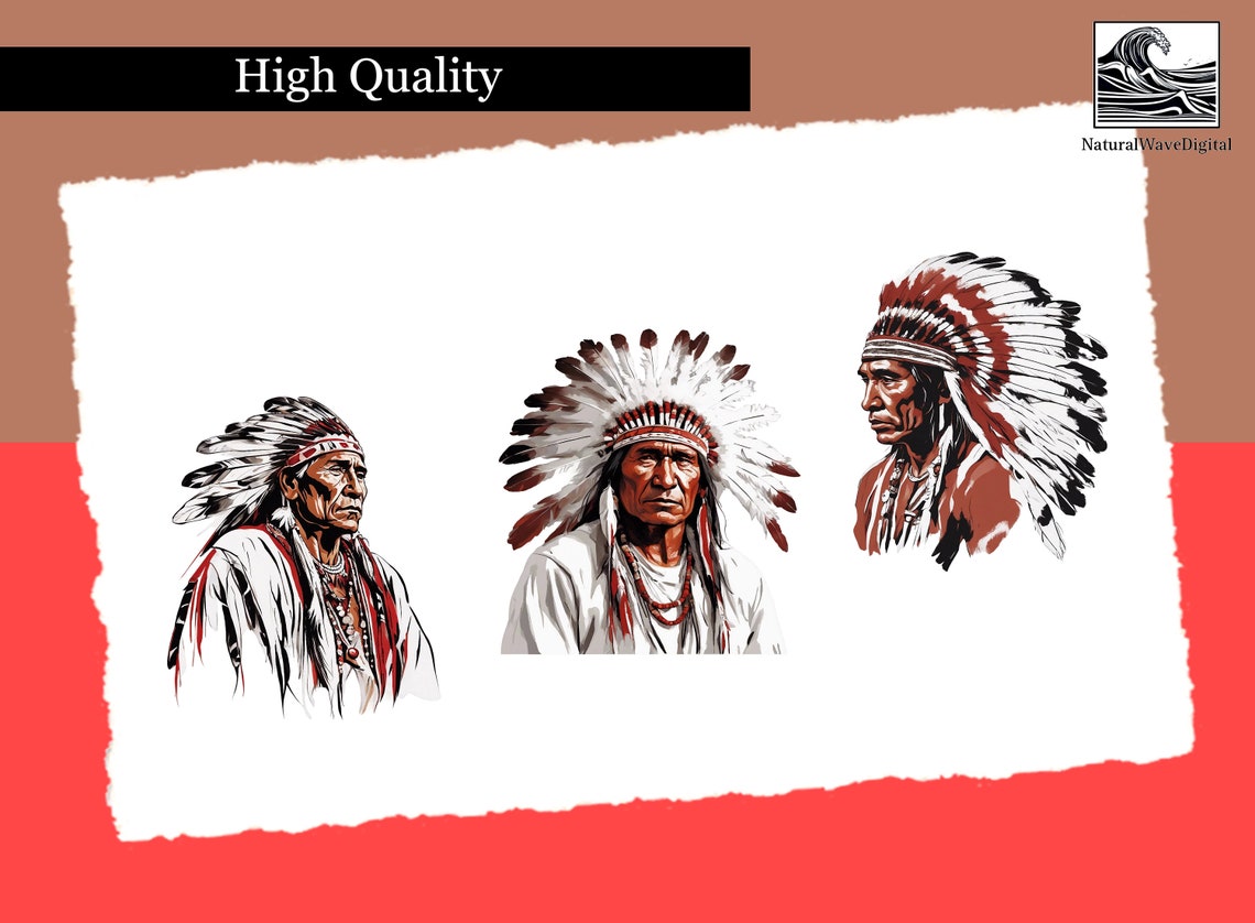 51 Native American Man Clipart, Western Native Indigenous Clipart ...