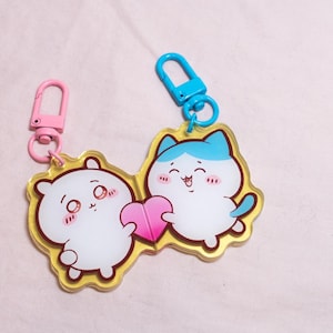 Chiikawa Heart Hachiware Magnetic Keychain - Etsy