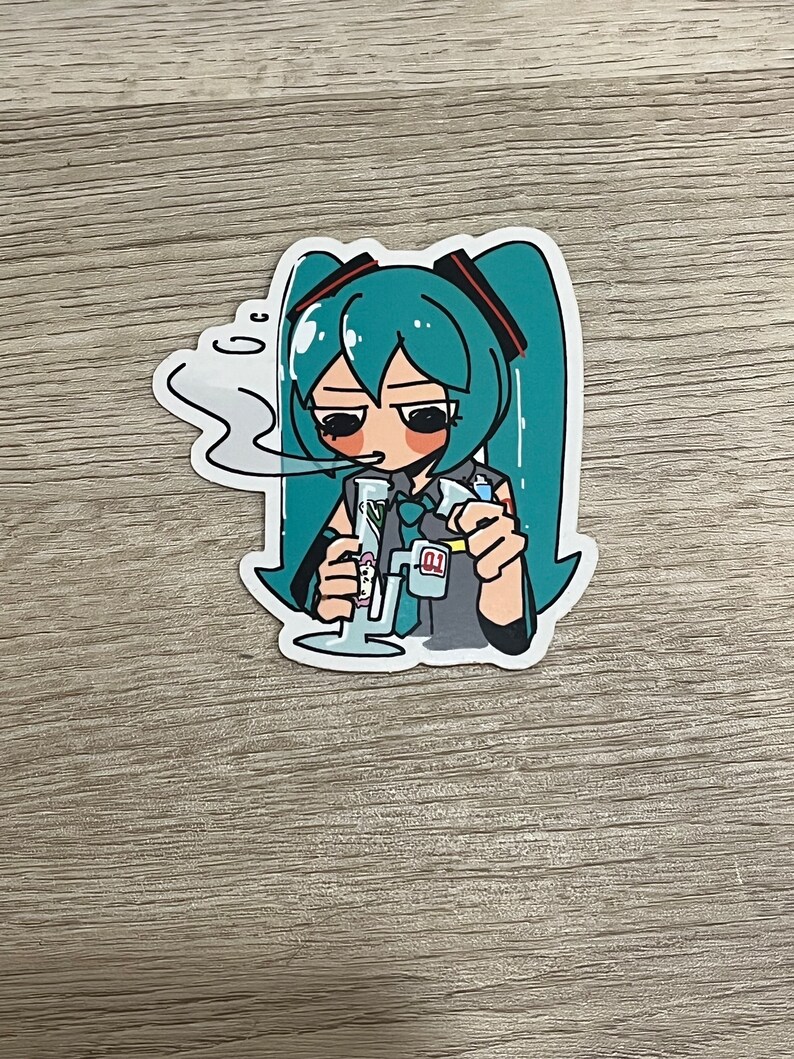 Smoke Miku Transparent Border Sticker - Etsy