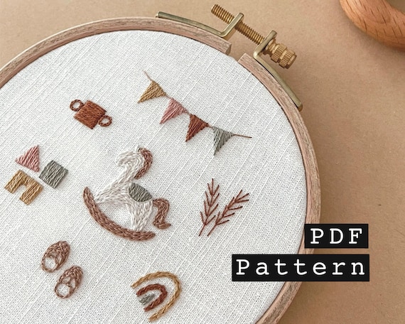 Nursery Wall Decor DIY Baby Gift Printable PDF Pattern | Etsy