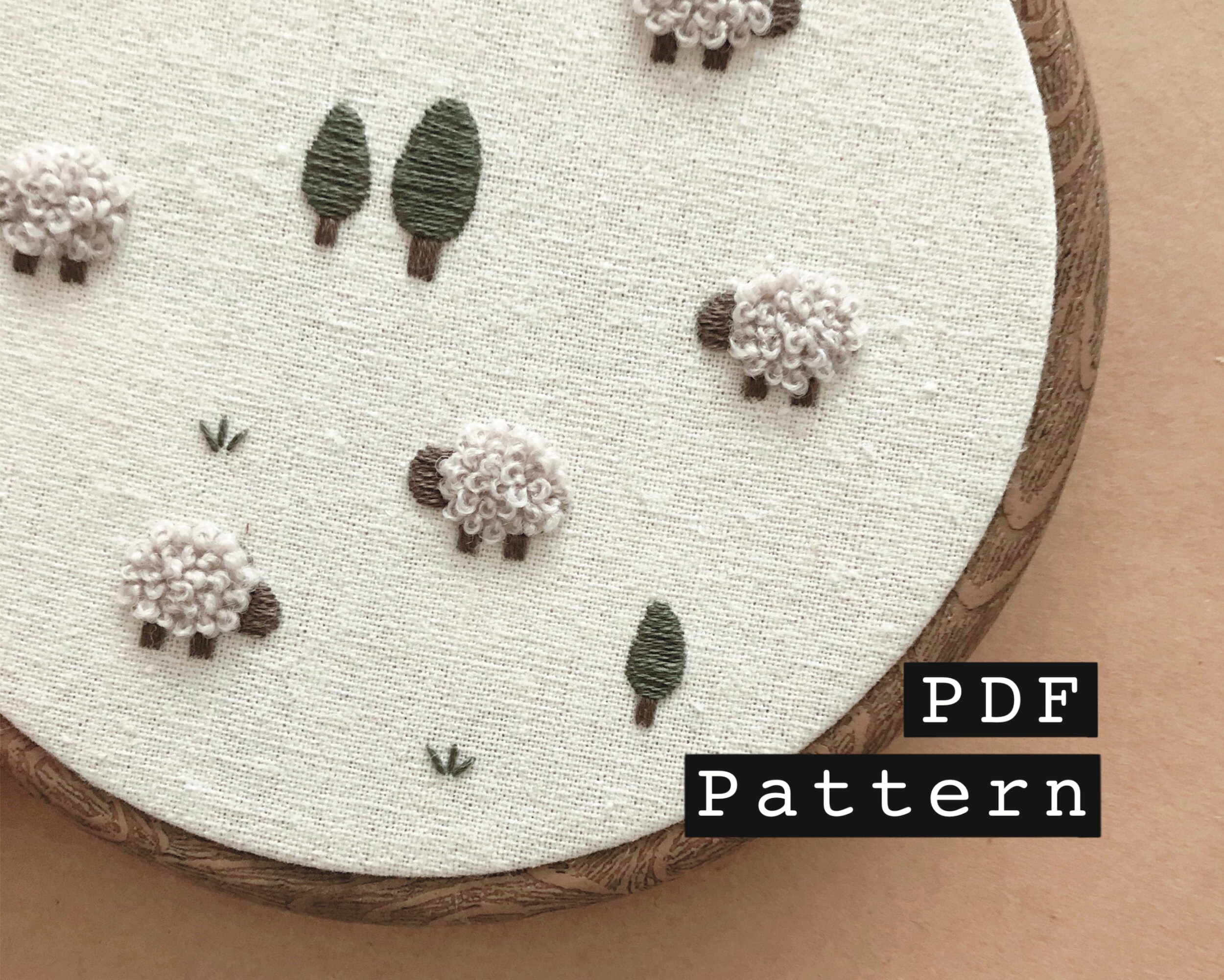 Hoop Art Wall Decor DIY Printable PDF Pattern Hand - Etsy