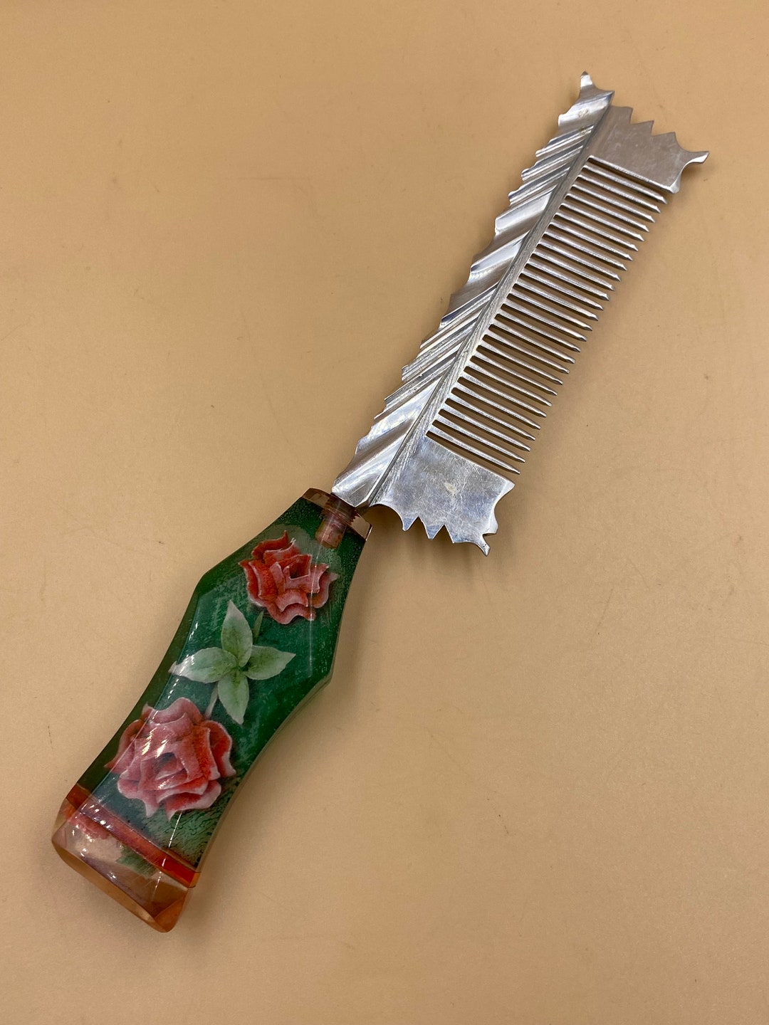 Vintage Soviet Hairbrush, Collective Hair Comb. Handmade, Plexiglass ...