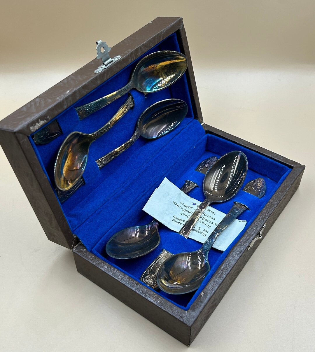 Vintage Tea Spoons Set, Silver and Gold Plated Spoons, 80s - Etsy