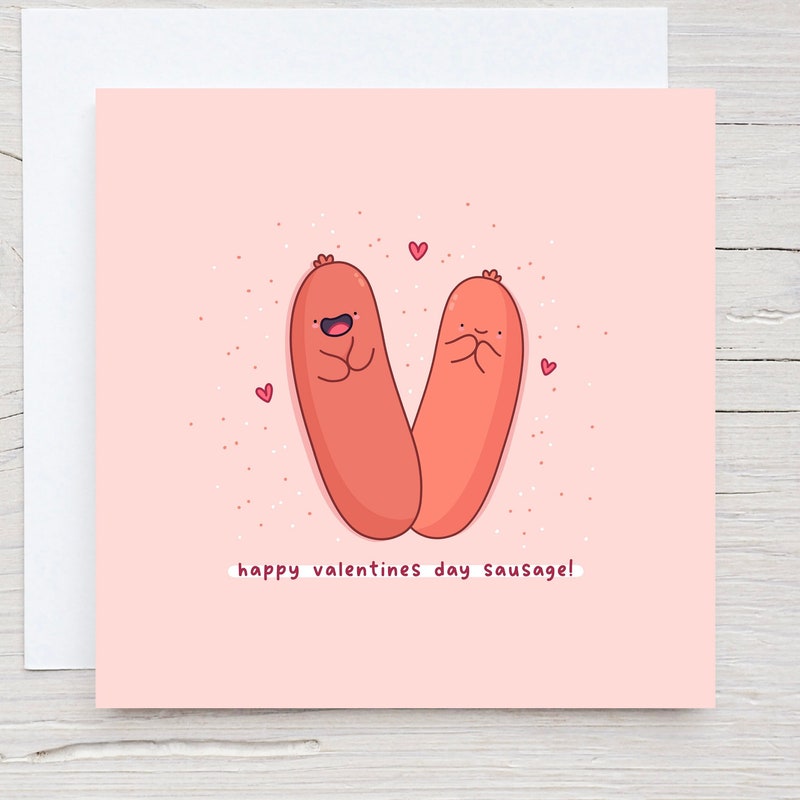 Sausage Valentines Card - Etsy UK