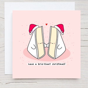 Cheesy Christmas Card - Kawaii Christmas Card, Cute Christmas Card ...
