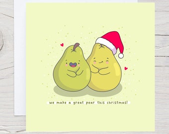 Cute Christmas Card Kawaii Christmas Card, Romantic Christmas Card ...