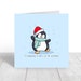 Cute Christmas Card Kawaii Christmas Card Penguin Christmas - Etsy
