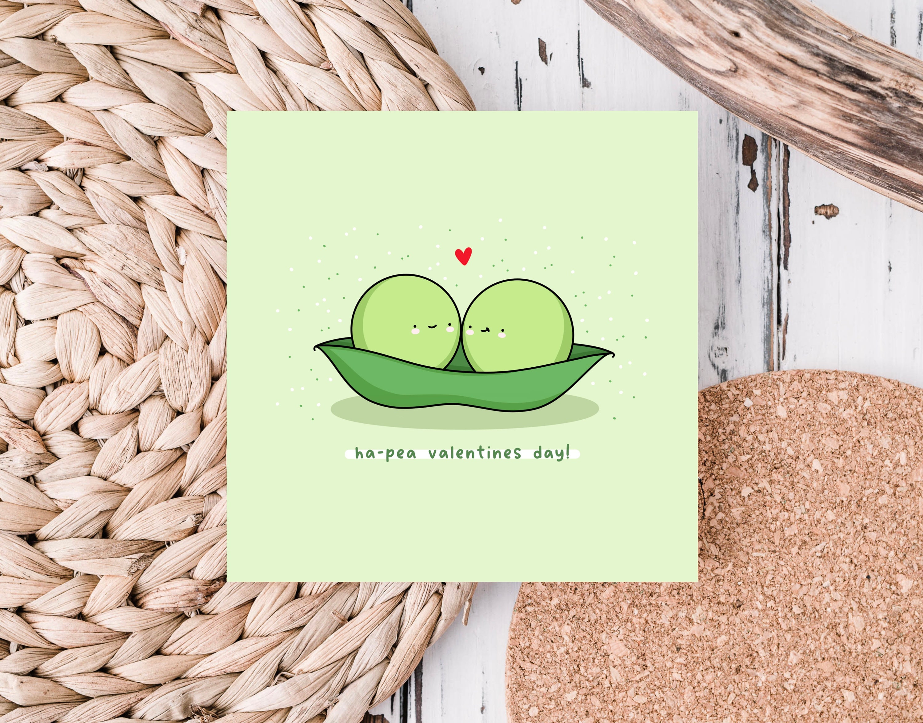 Two Peas in a Pod Card Food Pun Card Funny Kawaii Card - Etsy