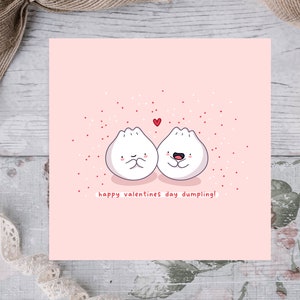 Dim Sum Pun Card - Dumpling Valentines Card, Punny Valentines, Kawaii ...