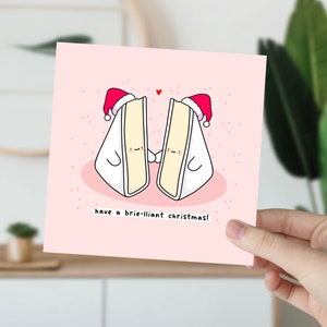 Cheesy Christmas Card - Kawaii Christmas Card, Cute Christmas Card ...