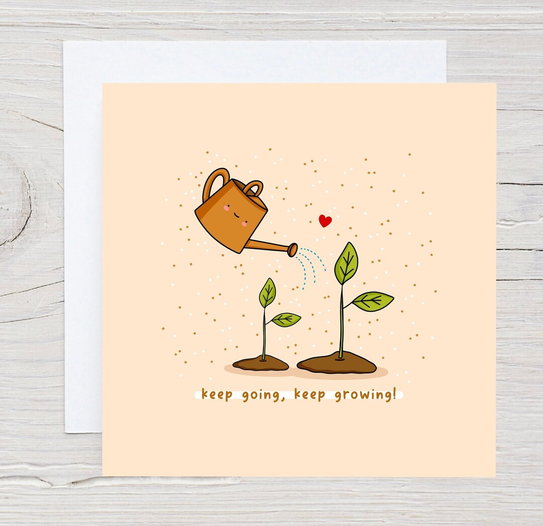 Keep Going Card: Kawaii Encouragement Card - Etsy