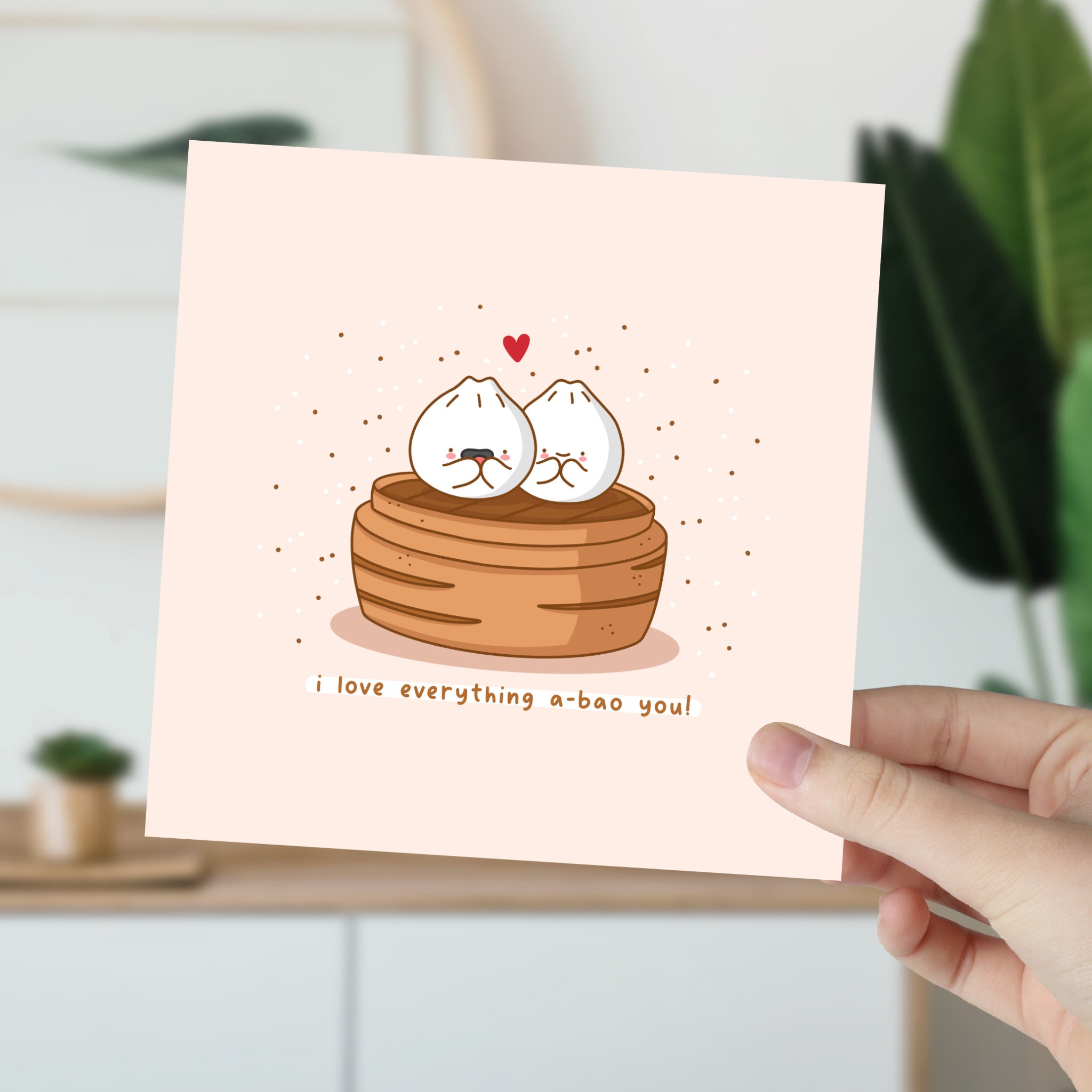 Cute Dumpling Card Bao Pun Card Food Pun Anniversary Card - Etsy
