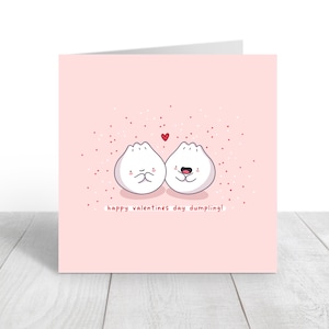 Dim Sum Pun Card - Dumpling Valentines Card, Punny Valentines, Kawaii ...