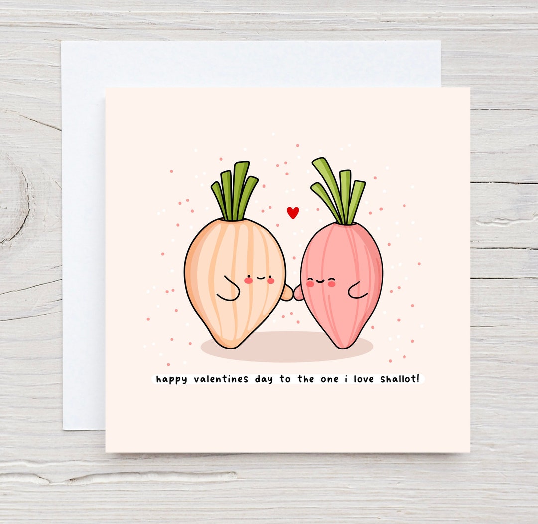 Cute Valentines Day Card Cute Onion Pun Card, Vegetable Lovers, Punny ...