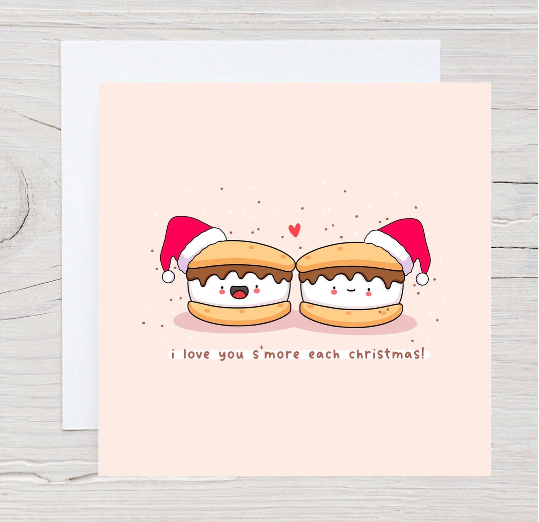 Cute Christmas Card - Kawaii Christmas Card, Romantic Christmas Card, S ...