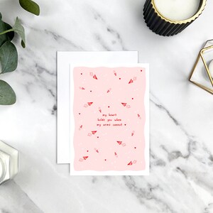 Long Distance Relationship Card - Cute Anniversary Card, Hearts, My ...