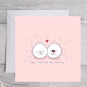 Dim Sum Pun Card - Dumpling Valentines Card, Punny Valentines, Kawaii ...