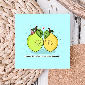 Cute Birthday Card for Partner - Kawaii Birthday Card, Funny Pun ...