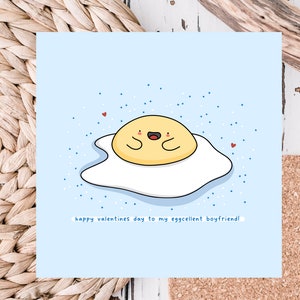 Cute Fried Egg Pun Card - Kawaii Love Card, Valentines Card, Punny ...