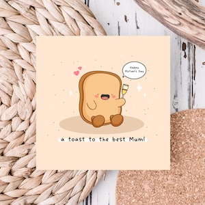 Cute Mother’s Day Card - Food Pun Card, Kawaii Punny Card, Card for Mum ...
