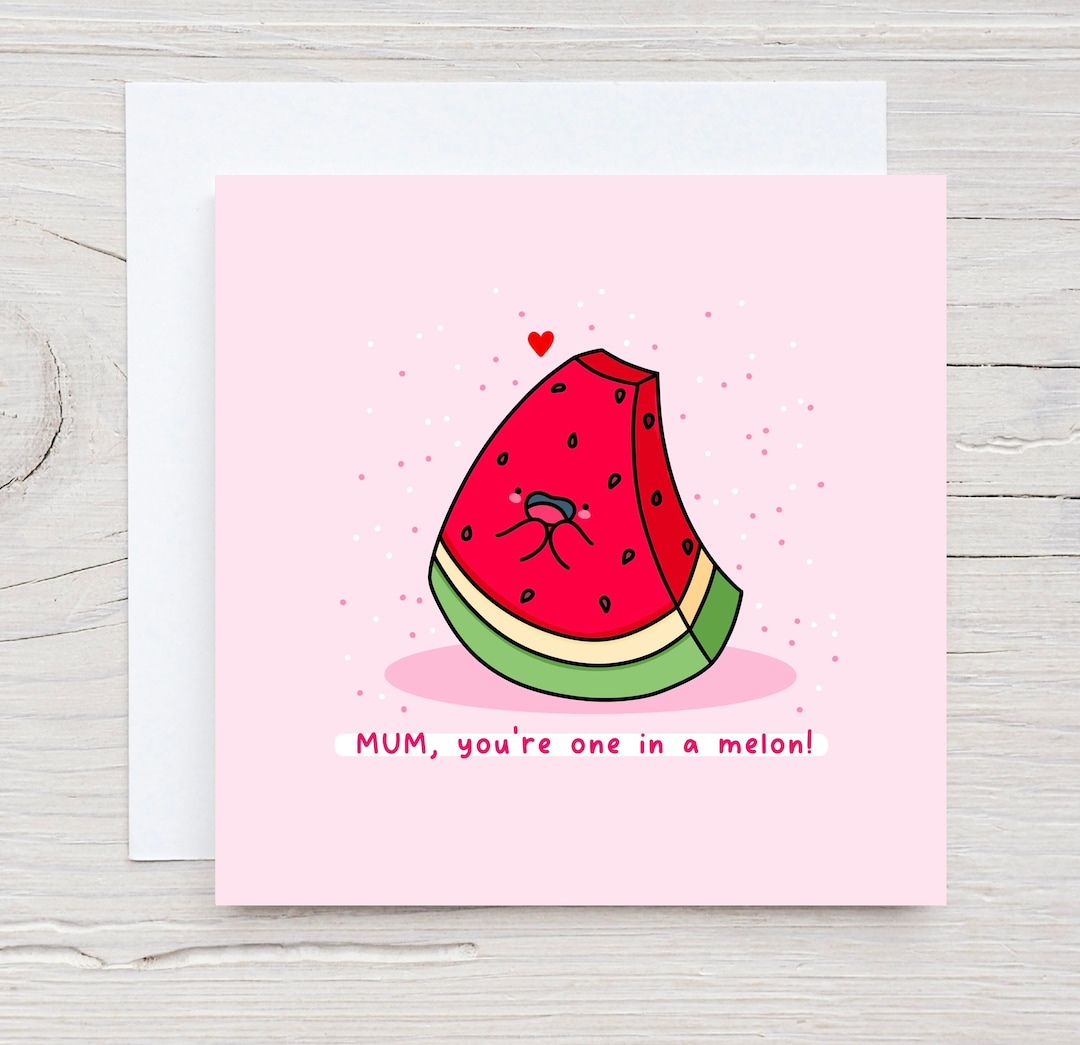 Cute Mother's Day Card - Punny Mothers Day, Kawaii, Card for Mum ...