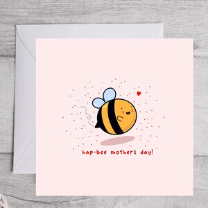 Bee Mother’s Day Card - Kawaii Bee Card, Cute Kawaii Card, Hap-bee ...