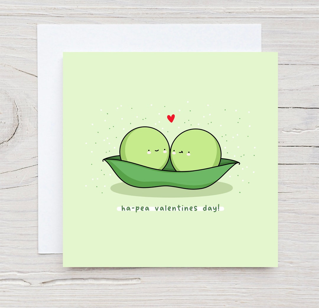 Two Peas in a Pod Card - Food Pun Card, Funny Kawaii Card, Punny ...