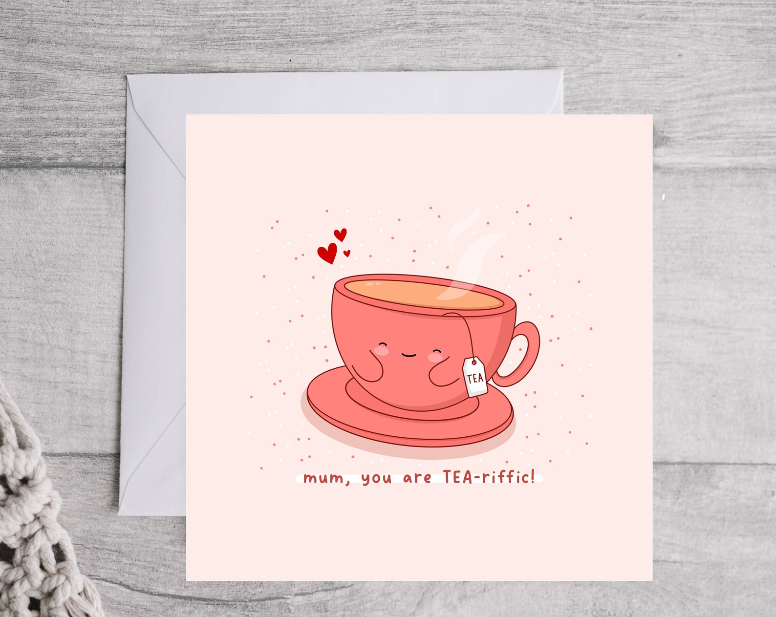 Cute Mother's Day Card - Tea Loving Mum, Punny Mothers Day, Tea Lover ...