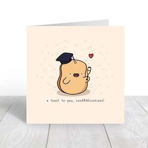 A Toast to You - Funny Graduation Card, Kawaii Graduation Card ...