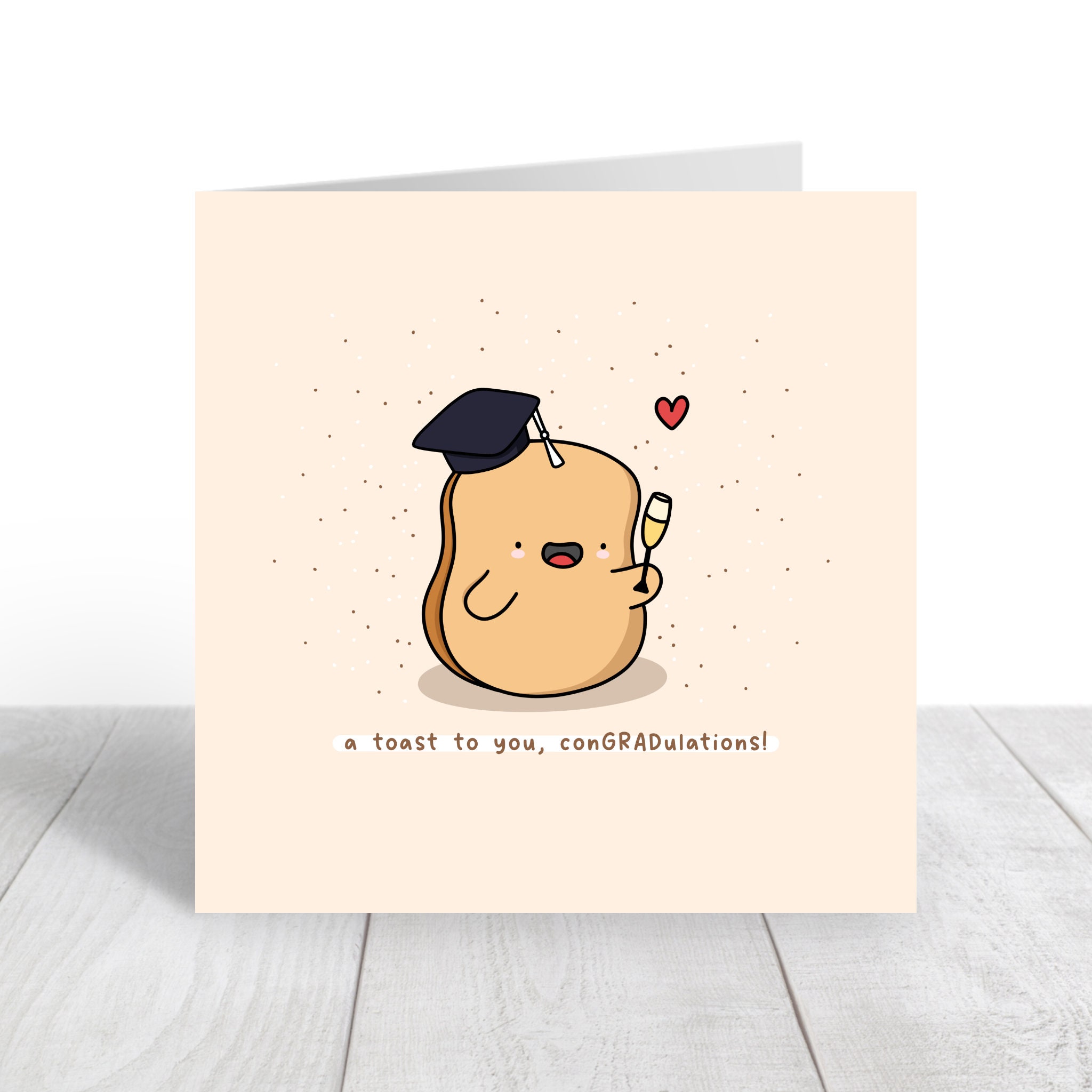 A Toast to You Funny Graduation Card Kawaii Graduation - Etsy