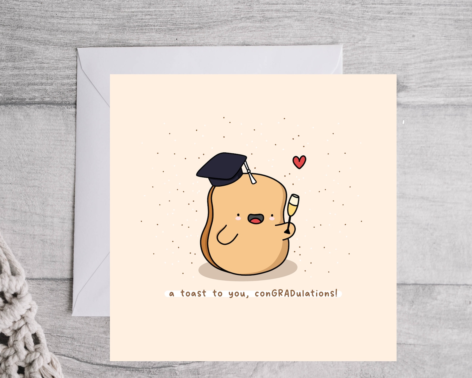 A Toast to You Funny Graduation Card Kawaii Graduation - Etsy