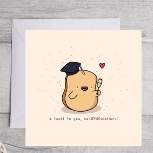 A Toast to You - Funny Graduation Card, Kawaii Graduation Card ...