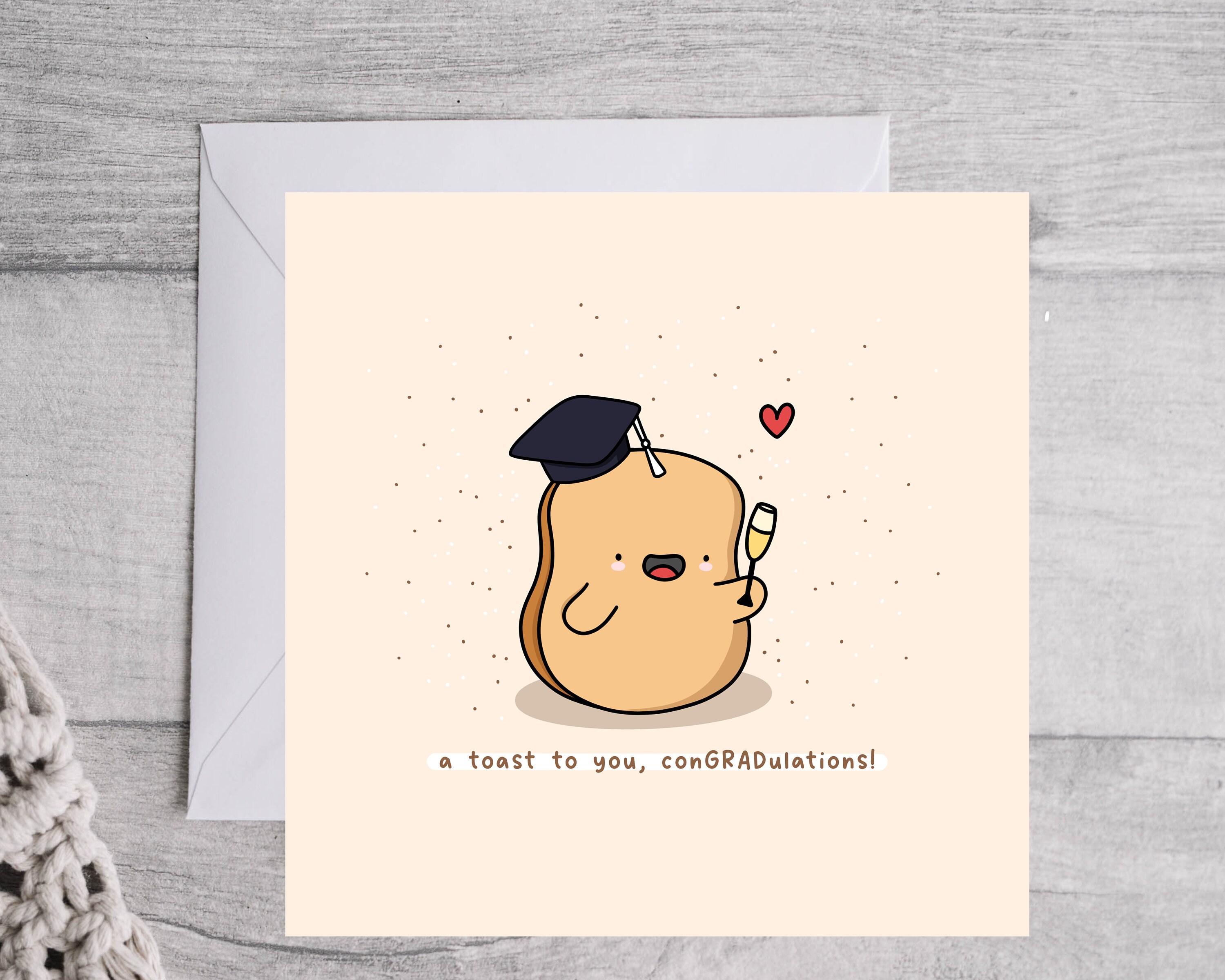 A Toast to You Funny Graduation Card Kawaii Graduation - Etsy UK