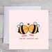 Bumble Bee Valentines Day Card Kawaii Love Card Pink - Etsy
