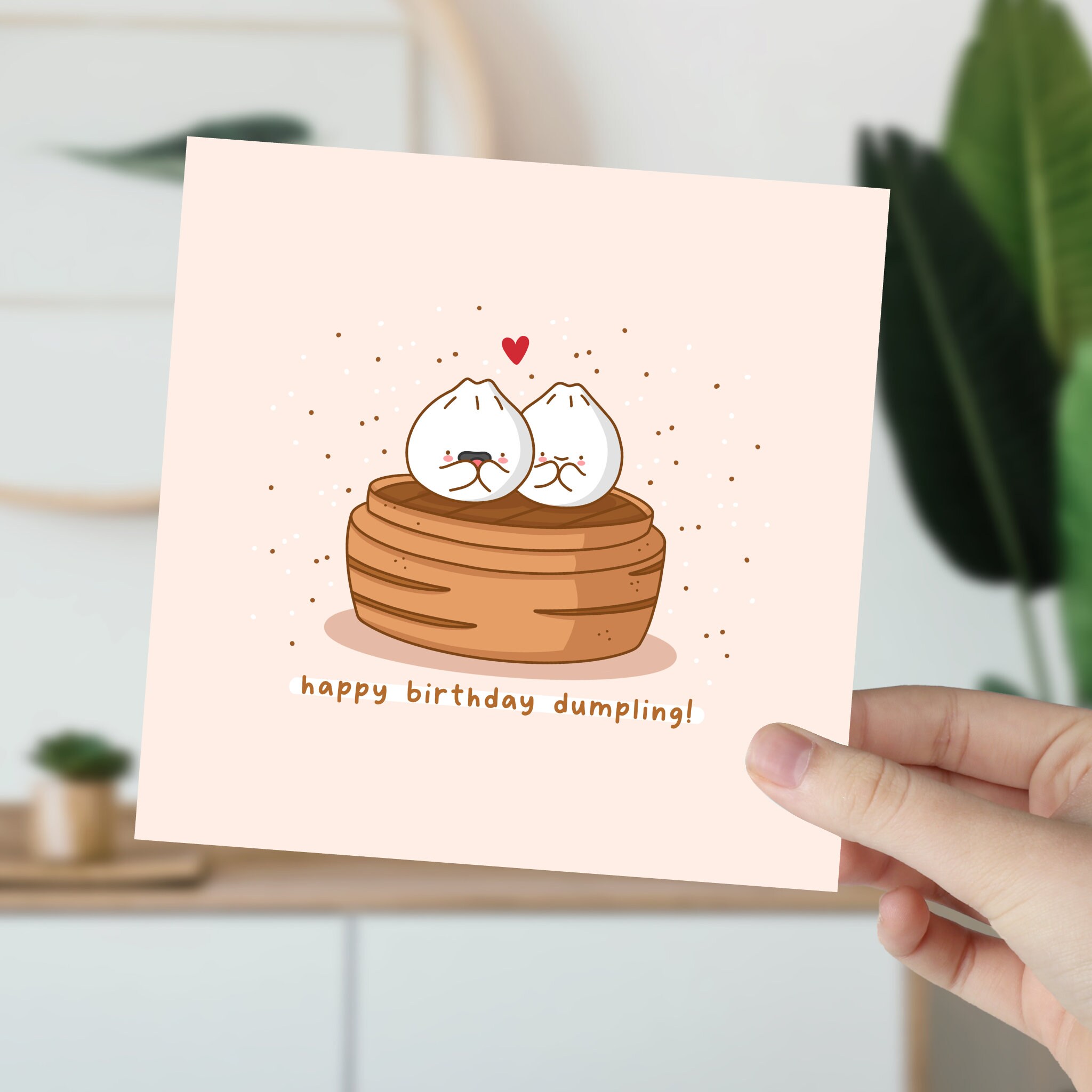 Happy Birthday Dumpling Card: Kawaii Food Pun Card - Etsy UK