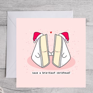 Cheesy Christmas Card - Kawaii Christmas Card, Cute Christmas Card ...